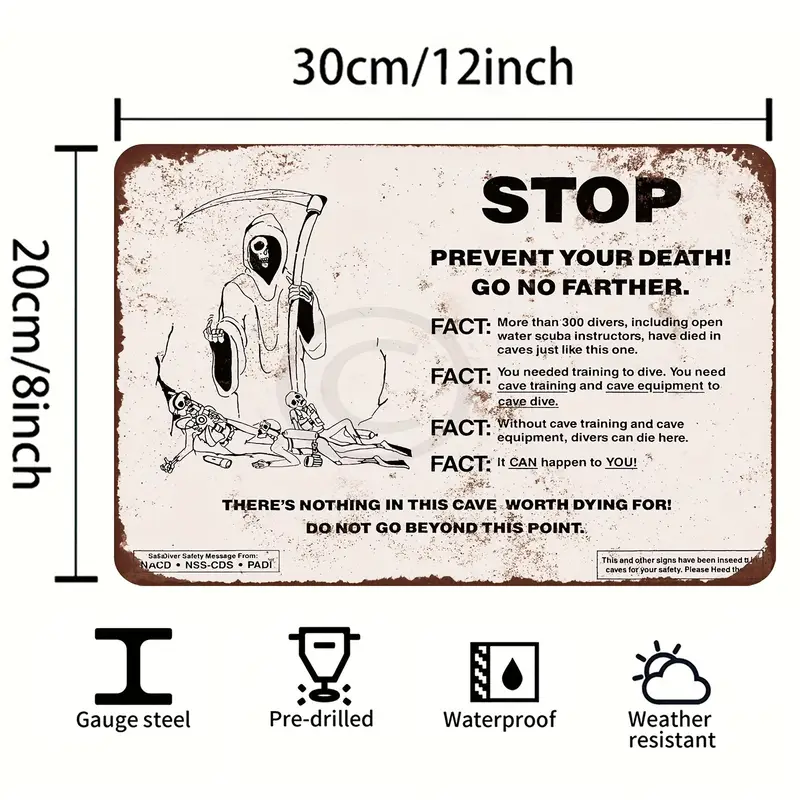 The Dive Specialist: Cave Dive Sign Metal - the Dive Specialist in ...